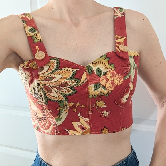 Handmade | Tops | Sweetheart Neckline Bustier Cropped Top S | Poshmark